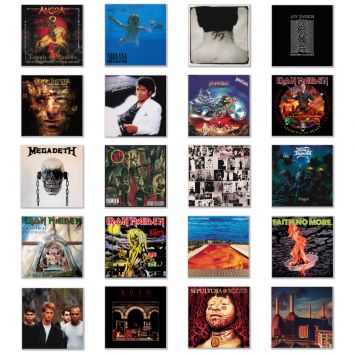 Placa Decorativa Rock Banda Capa Disco Clássico Mdf 30x30 cm