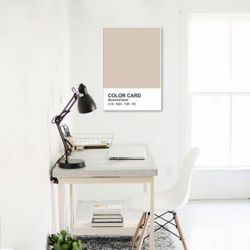 Quadro Color Card Bleached Sand 43x30 Filete Branco