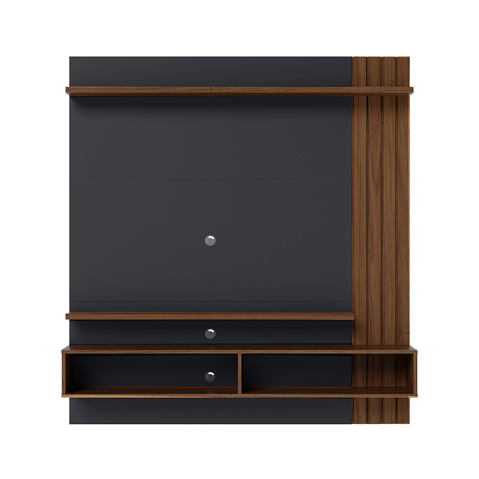 Painel de TV até 65 Polegadas Juriti Noce Milano e Preto