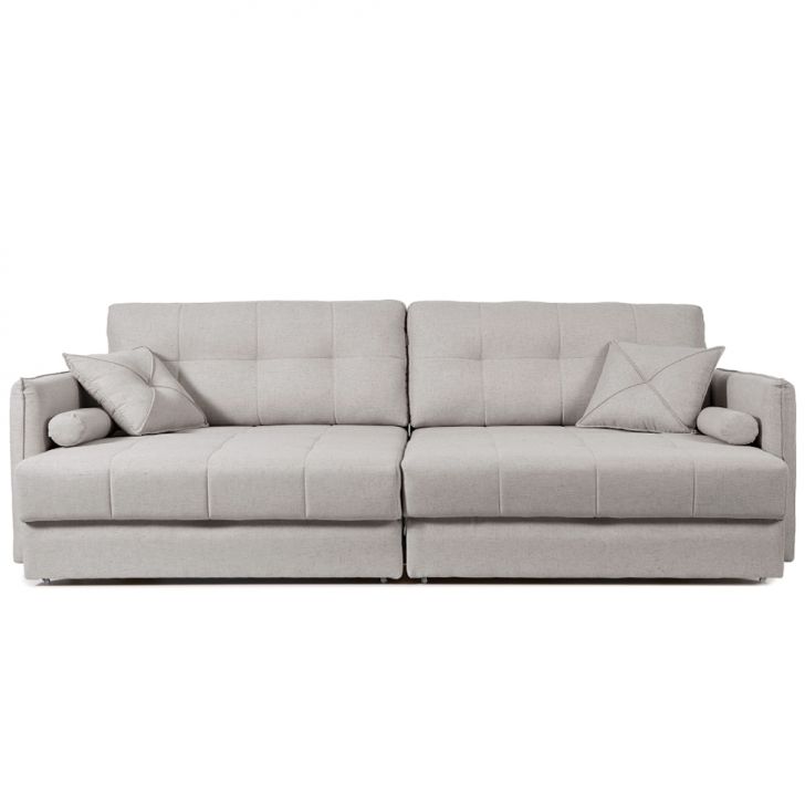 Sofá-Cama Casal Sem Caixa 3 Lugares Prime Linho Cinza 230 cm