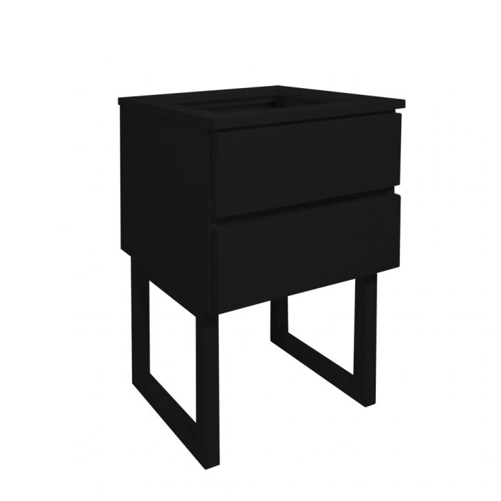 Mesa de Cabeceira Lateral de Apoio Penteadeira Square Preto Laca