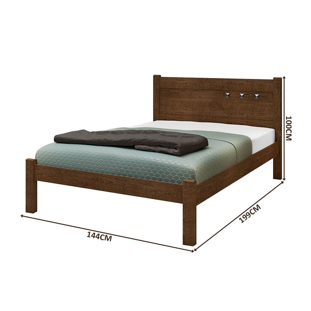 Cama De Casal Simples Paola II Malbec Framar Com Colchão Casal Hellen ...