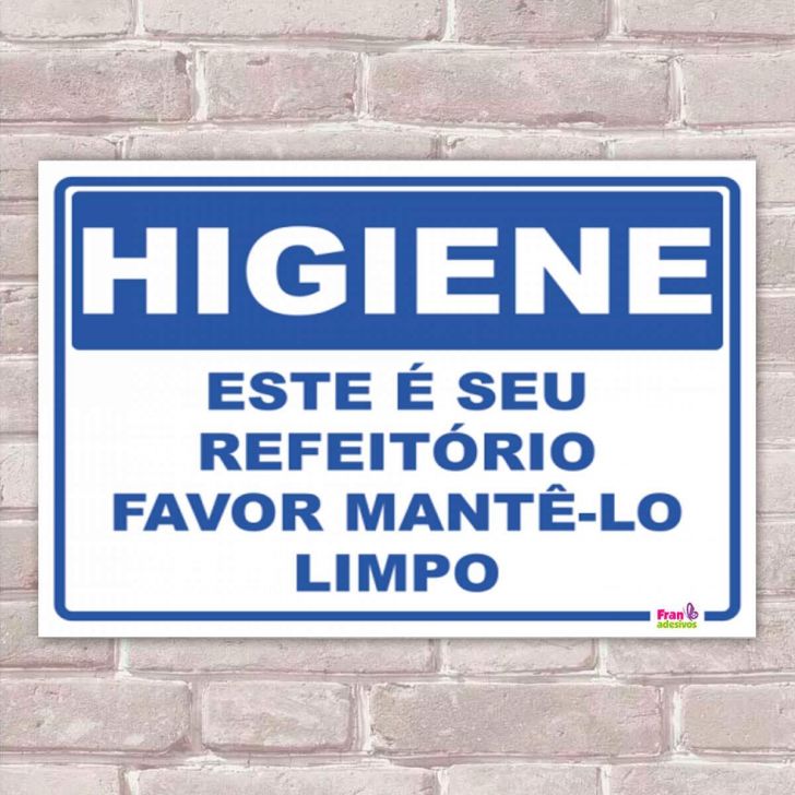 Placa Decorativa Sinalização Manter Limpo-30X45CM