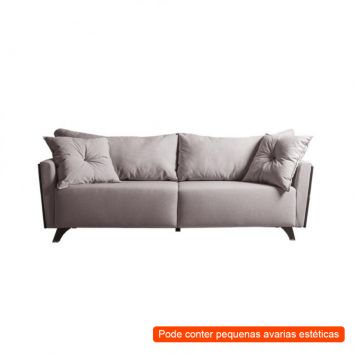 [OUTLET] Sofá 3 Lugares Gales 230 cm Soft Marrom Claro