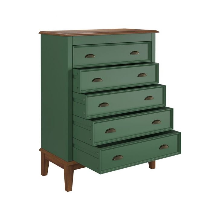 Cômoda 5 Gavetas - Verde