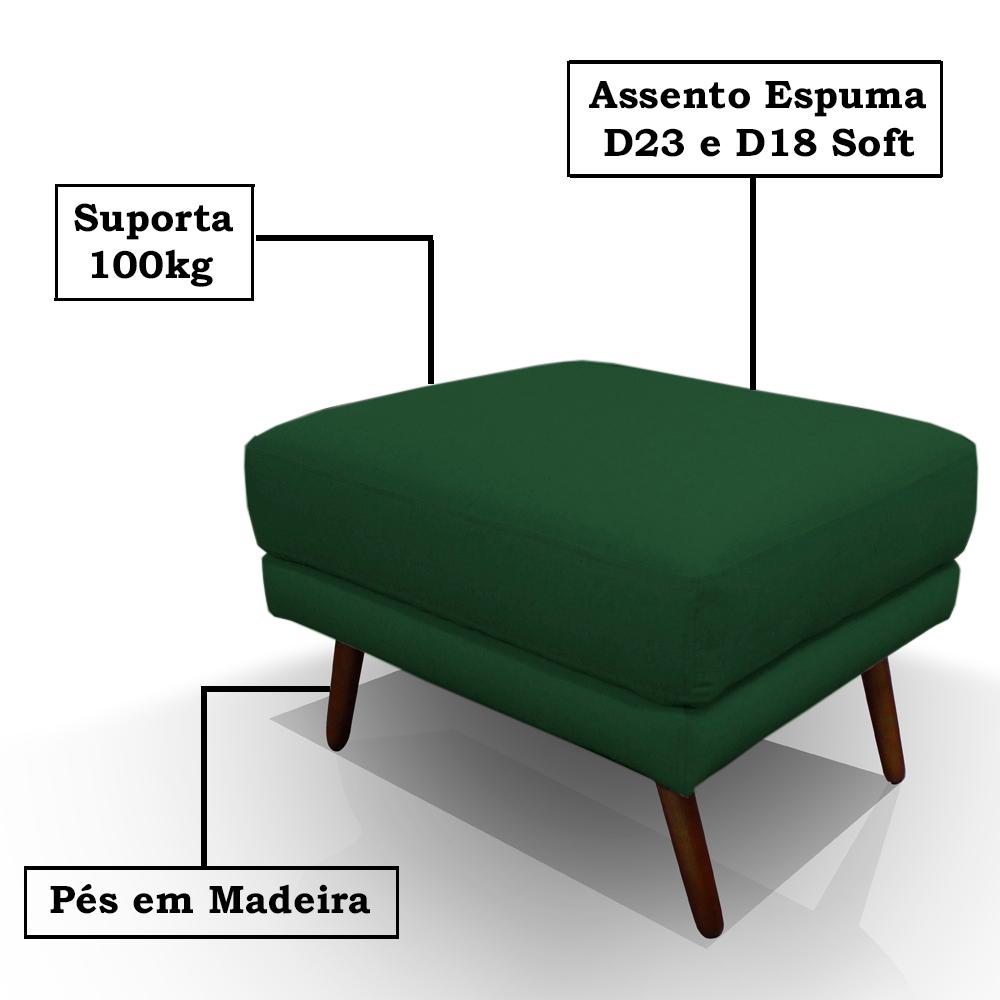 Puff Decorativo Pes Palito 2463 Veludo Joly 10586 Graz