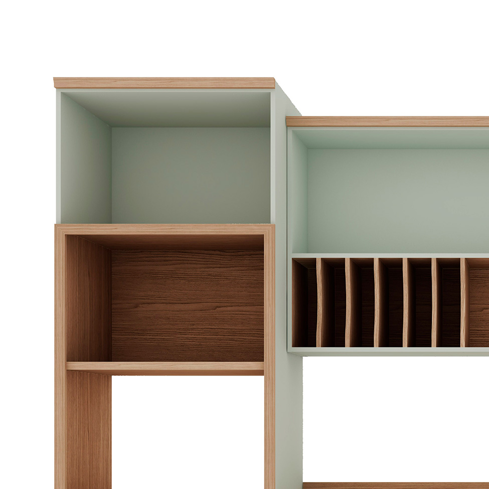 Cozinha Iluminata 7 PT 4 GV Verde Mint e Ébano