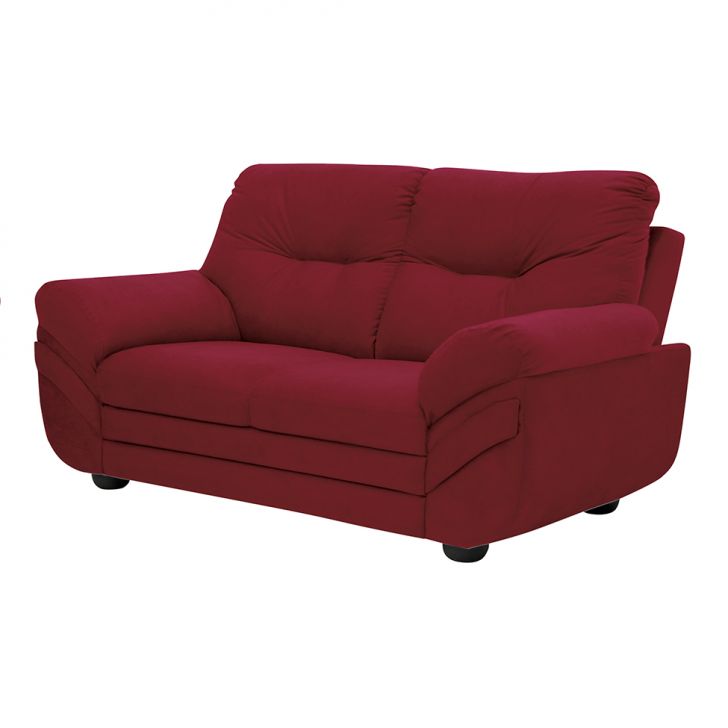 Sofá 2 Lugares Maranello Suede Vermelho