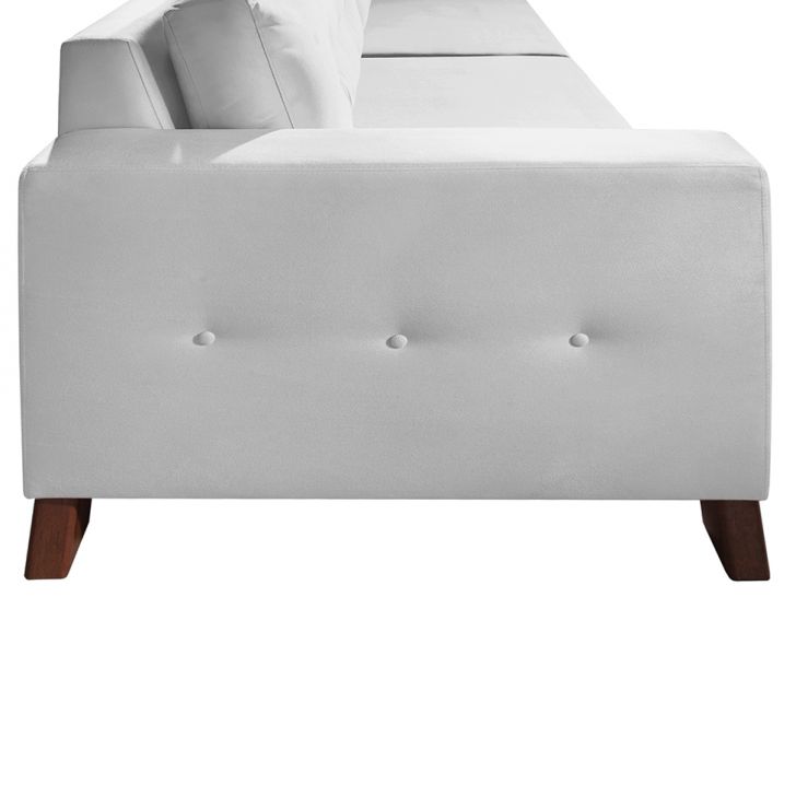 Sofá 2 Lugares Meri Linho Cinza 150 cm