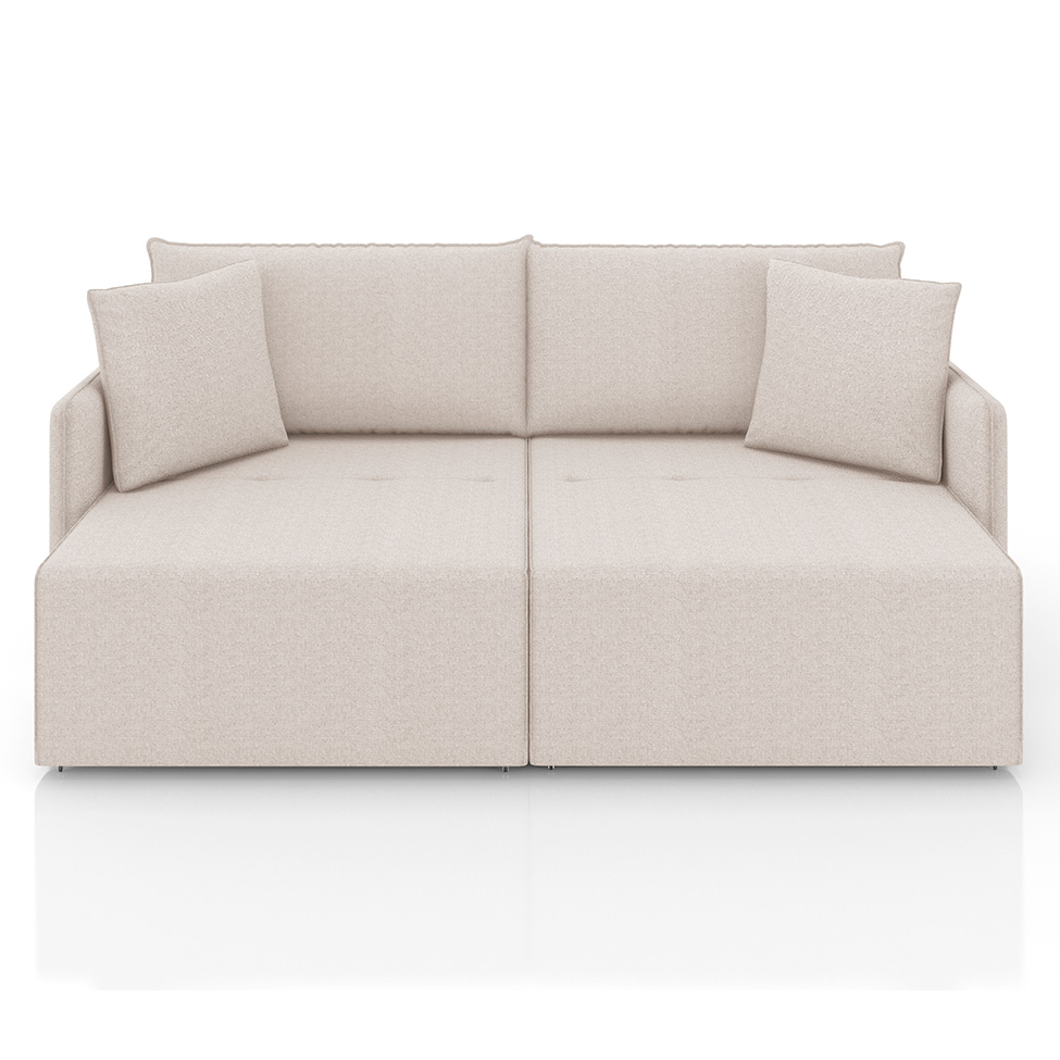 Sofá 3 Lugares Retrátil e Reclinável Malta Linho Cru 180 cm