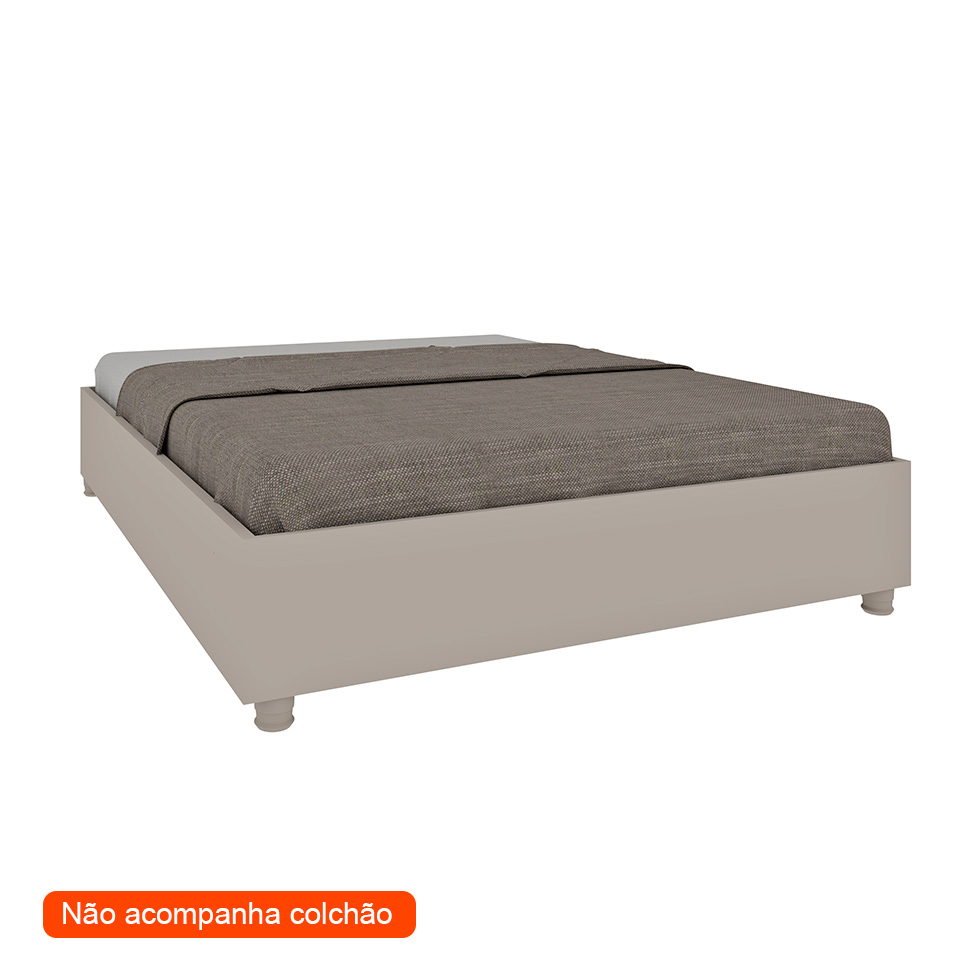 Base para Cama Box Queen Mônaco Off White