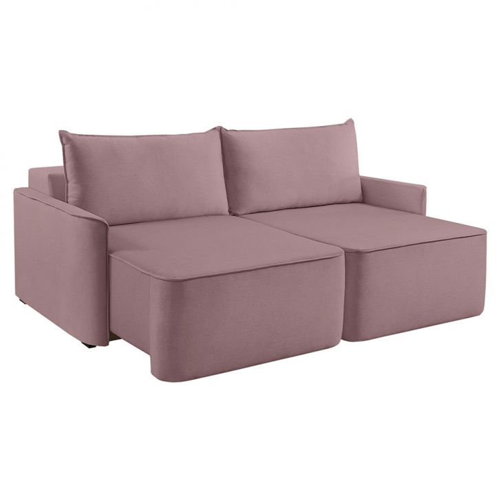 Sofá 2 Lugares Retrátil Moon Linho Rosa 160 cm