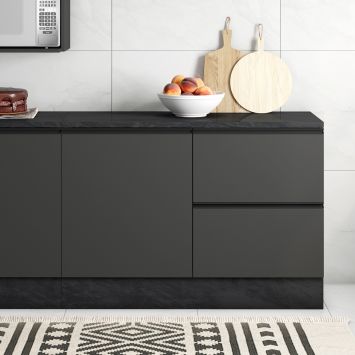 Balcão de Cozinha e Tampo 120cm Grace Grafite Z44 - Mpozenato