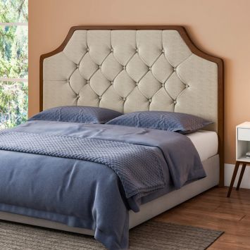 Cabeceira Orion 160 TCA-50 Linho Nobre Bege Perfan Móveis