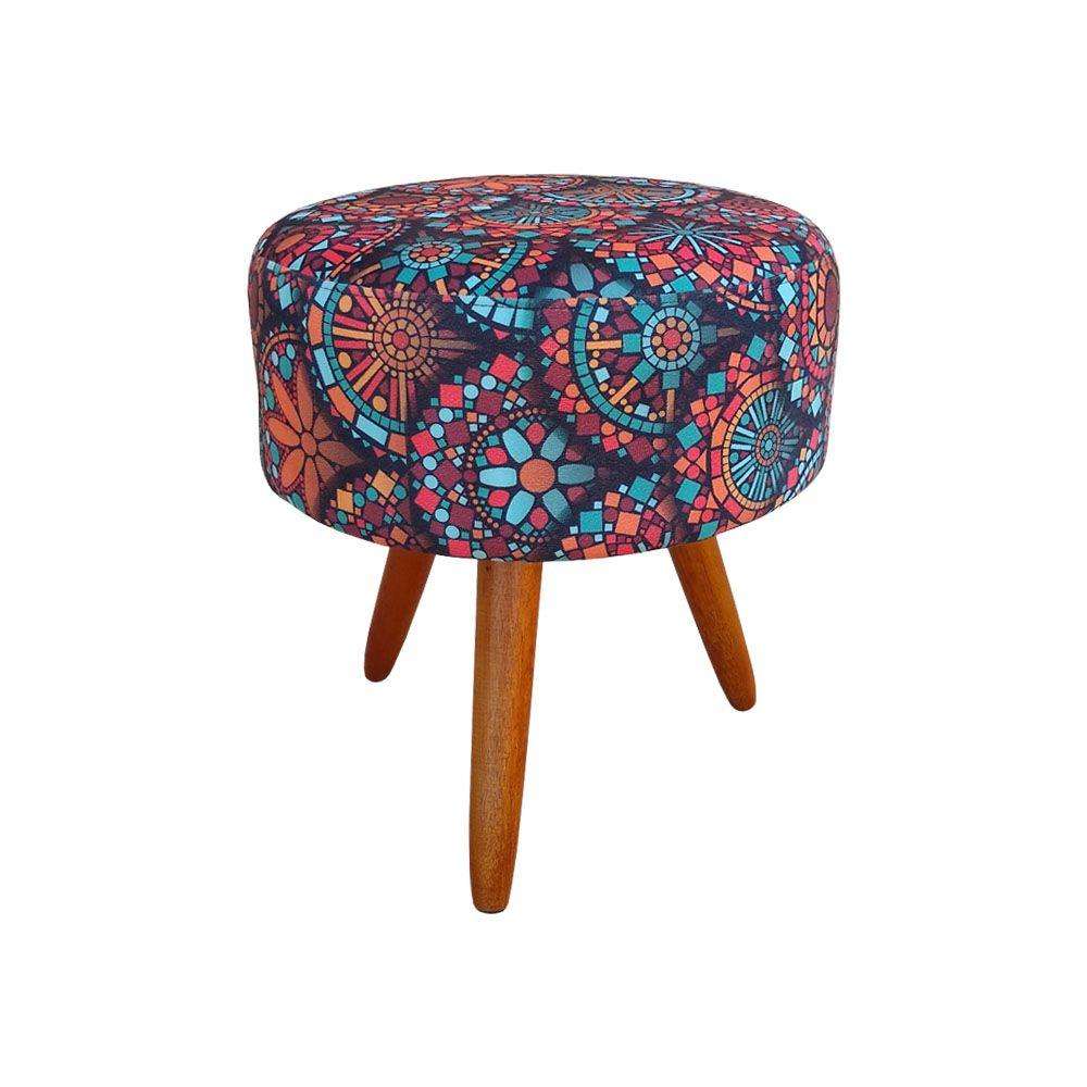 Puff Bali Decorativo Estampa Mandala - D'Rost