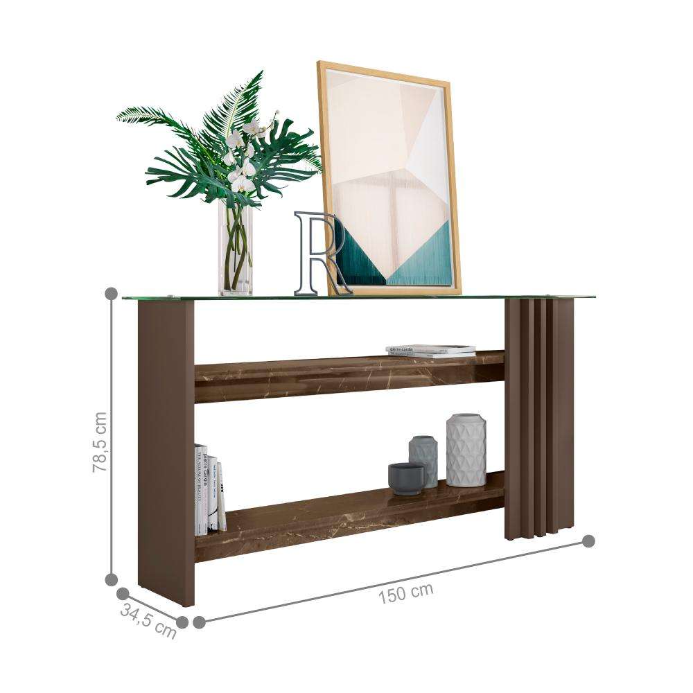 Painel Piso-Teto para TV 65 Polegadas Moana Imperial Sépia