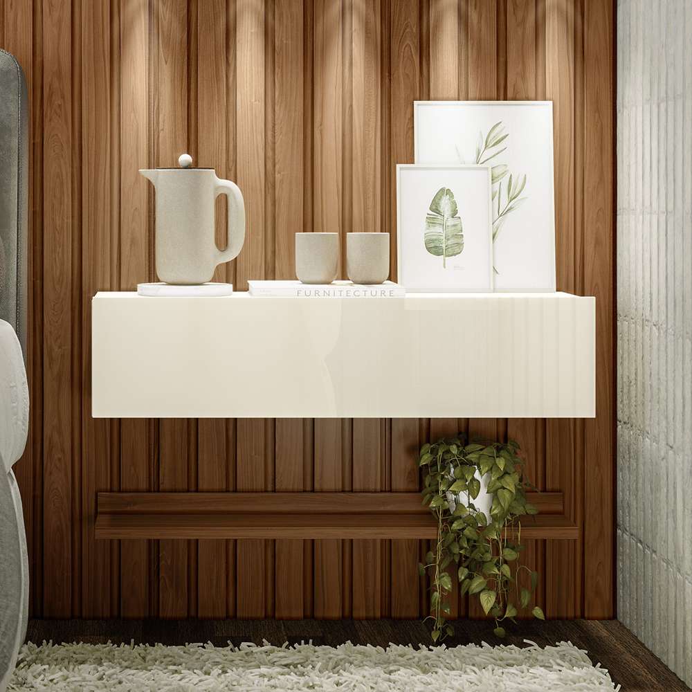 Modulo Gaveta E Prateleira Projetta 100 cm Cinamomo Mell Off White MBL