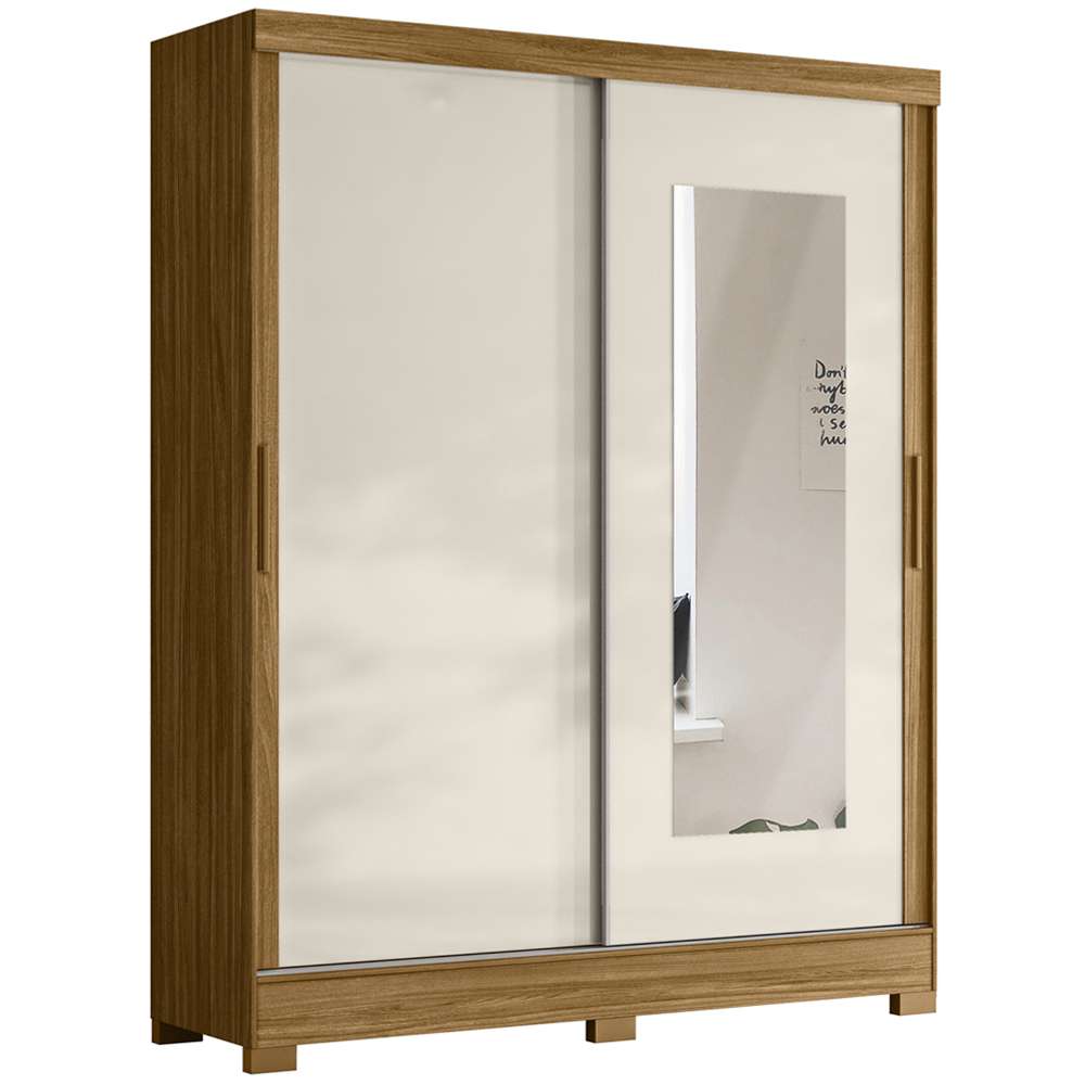 Guarda Roupa Casal 2 Portas 0350 Freijo Off White Moval