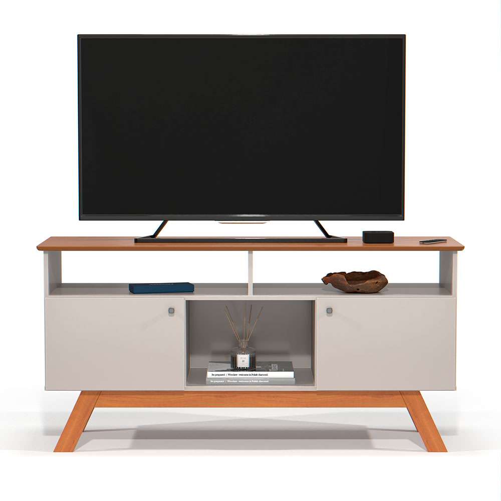 Rack Amsterdã Off White e Mel 140 cm