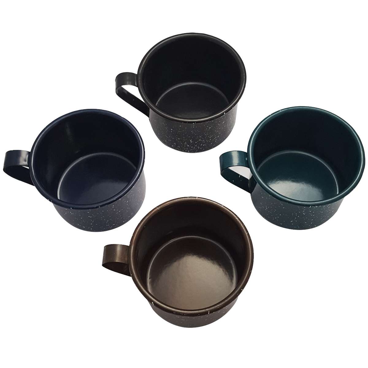 Caneca Agata Aço Esmaltado Leiteira Rustica 1 Litro Marrom