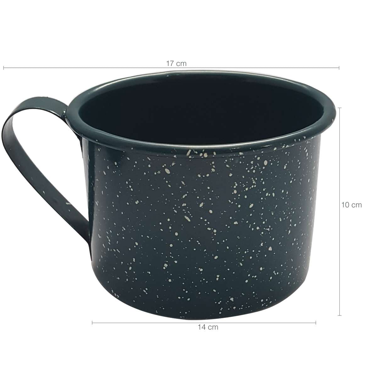 Caneca Agata Aço Esmaltado Leiteira Rustica 1 Litro Verde